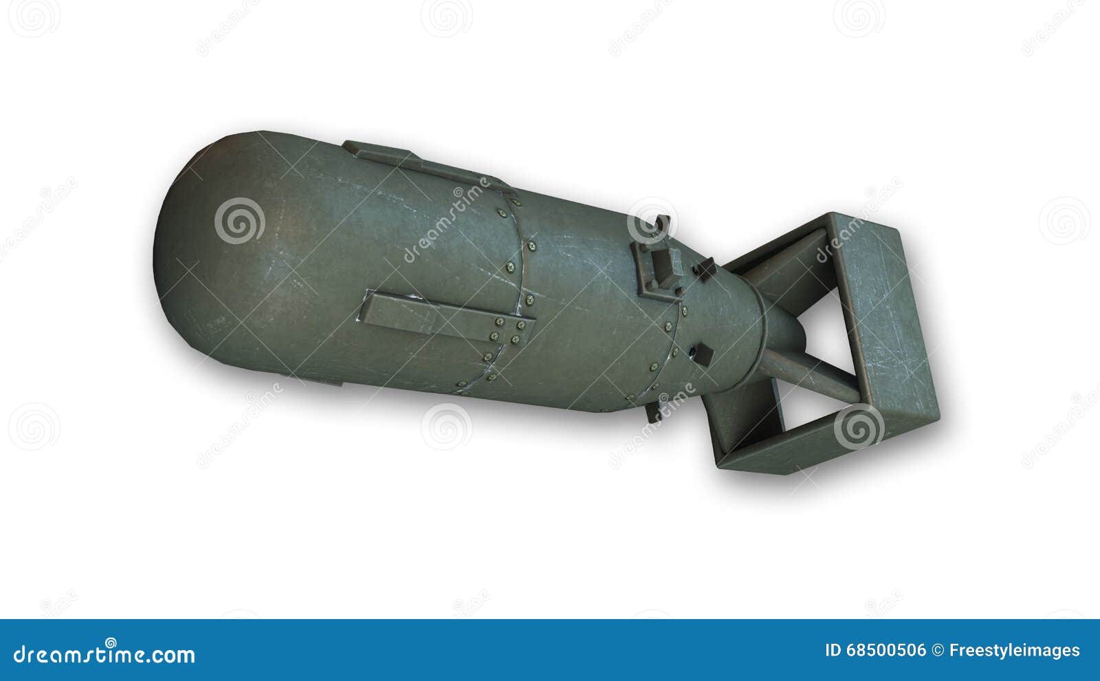 Atomic Bomb, a-bomb Isolated on White Stock Illustration - Illustration ...