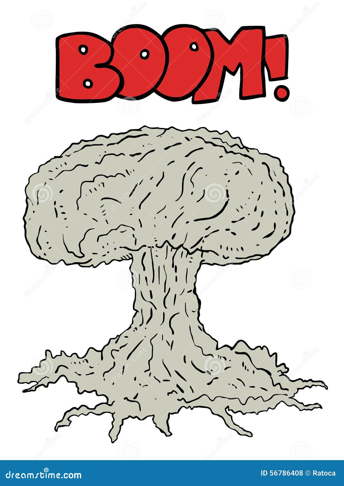 Atomic bomb stock vector. Illustration of isolated, blow - 56786408