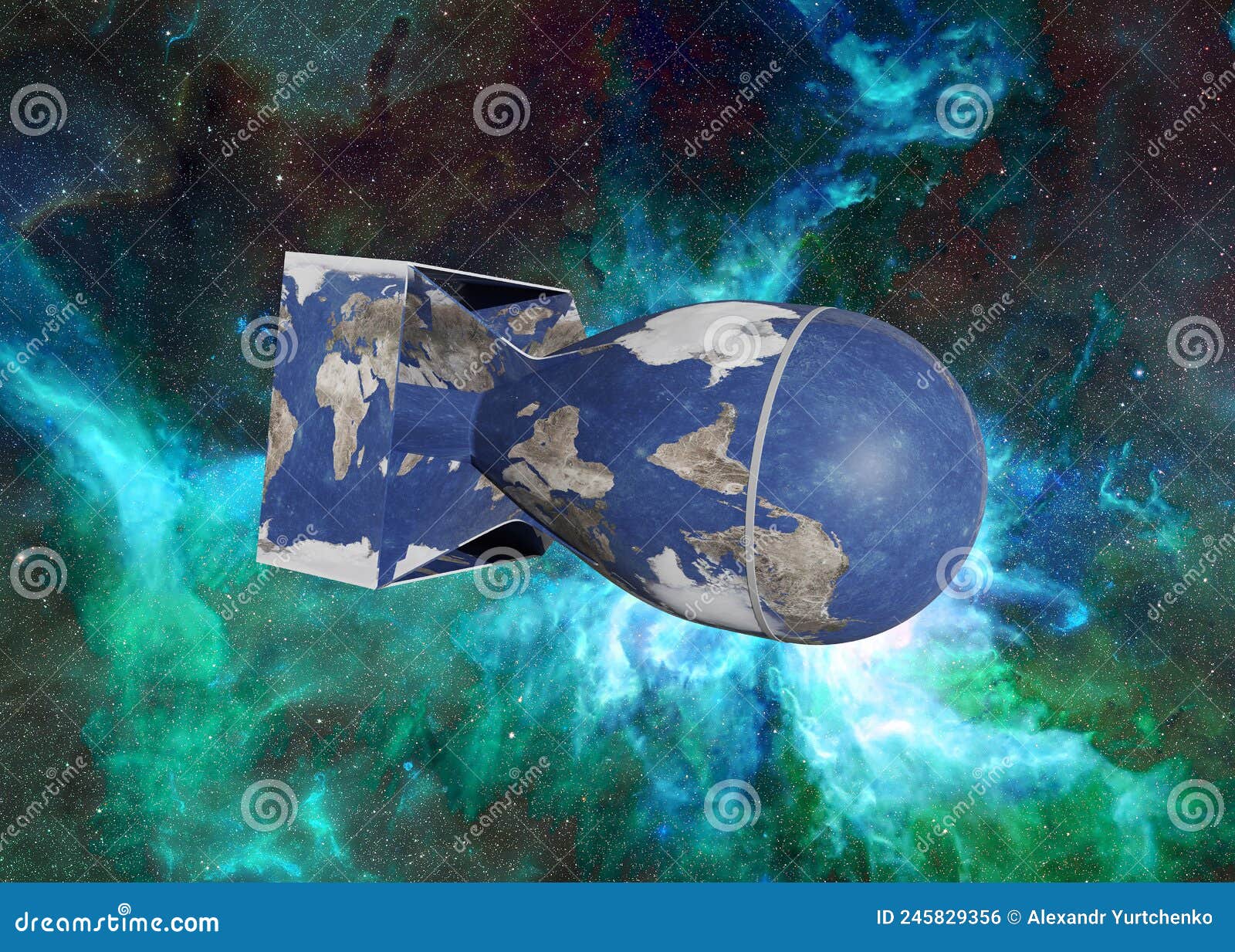 Bomb With Earth Texture. Stock Image | CartoonDealer.com #49547083