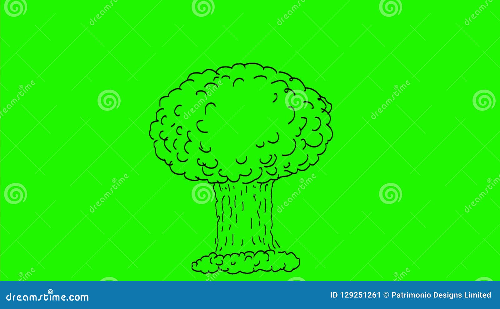 Atomic Bomb Exploding Drawing 2D Animation Stock Video - Video of ...