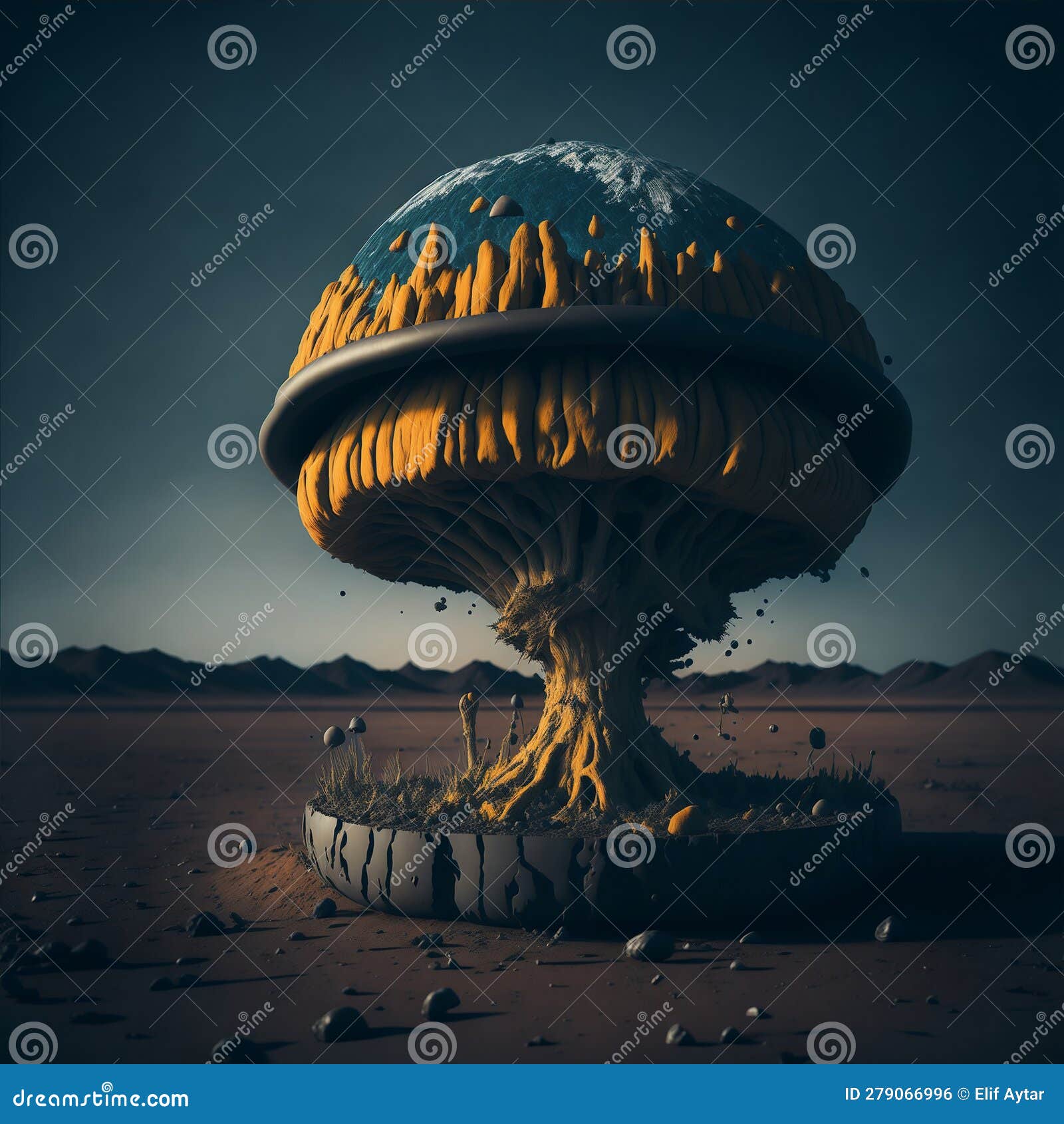 Atomic Bomb Explosion, Mushroom Shaped Bomb Explosion, Created with ...