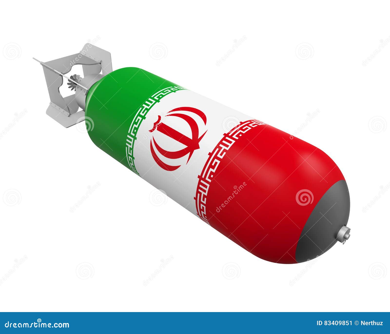 Atomic Bomb With Iranian Flag Royalty-Free Stock Photography ...