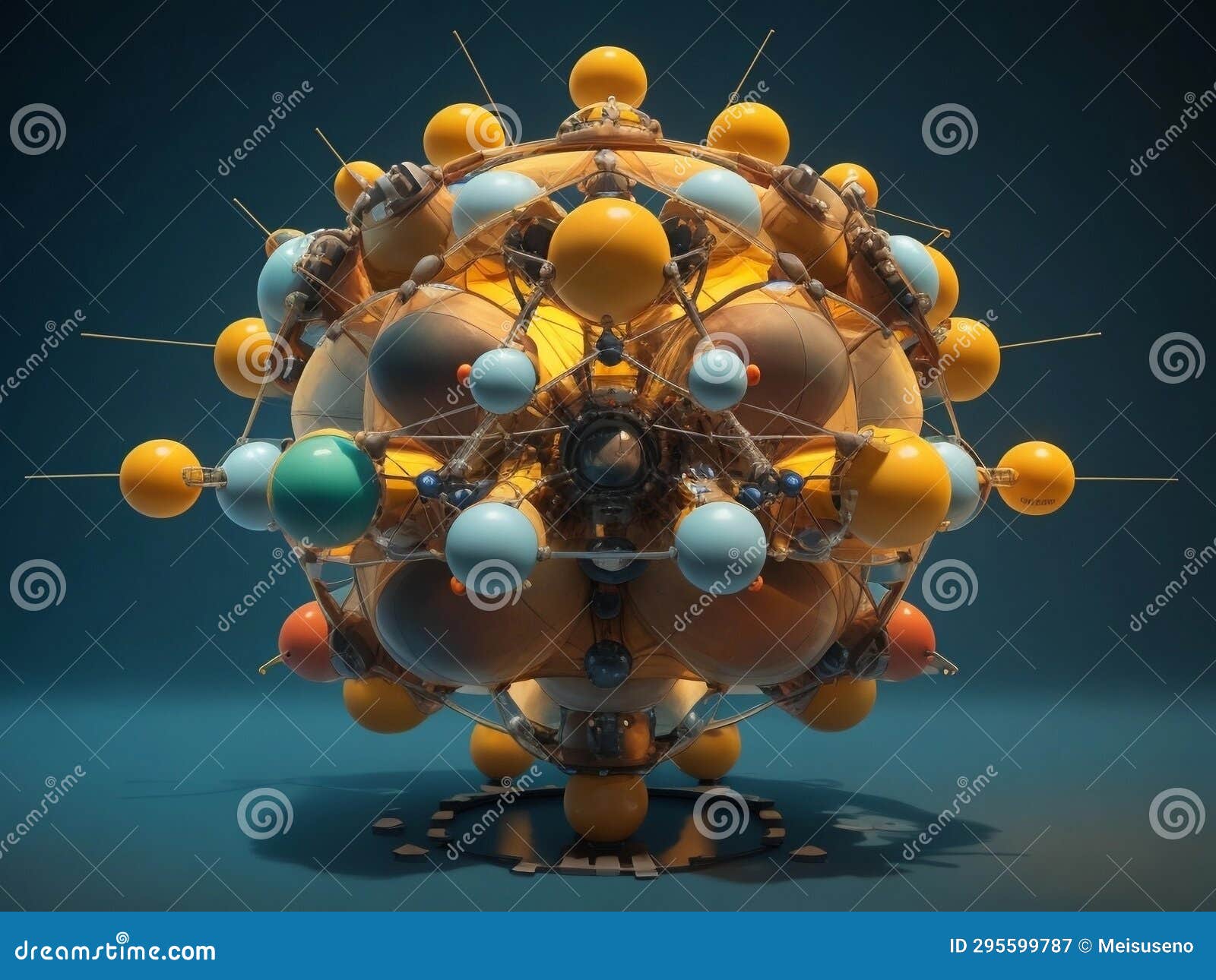 Atomic Bomb Molecular Structure Illustration Stock Illustration ...