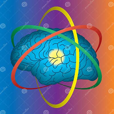 Atomic brain stock vector. Illustration of anatomy, nuclear - 12917200