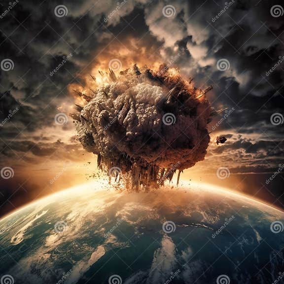 Atomic Breakdown on Earth Catastrophe End of Human, Generative AI Stock ...