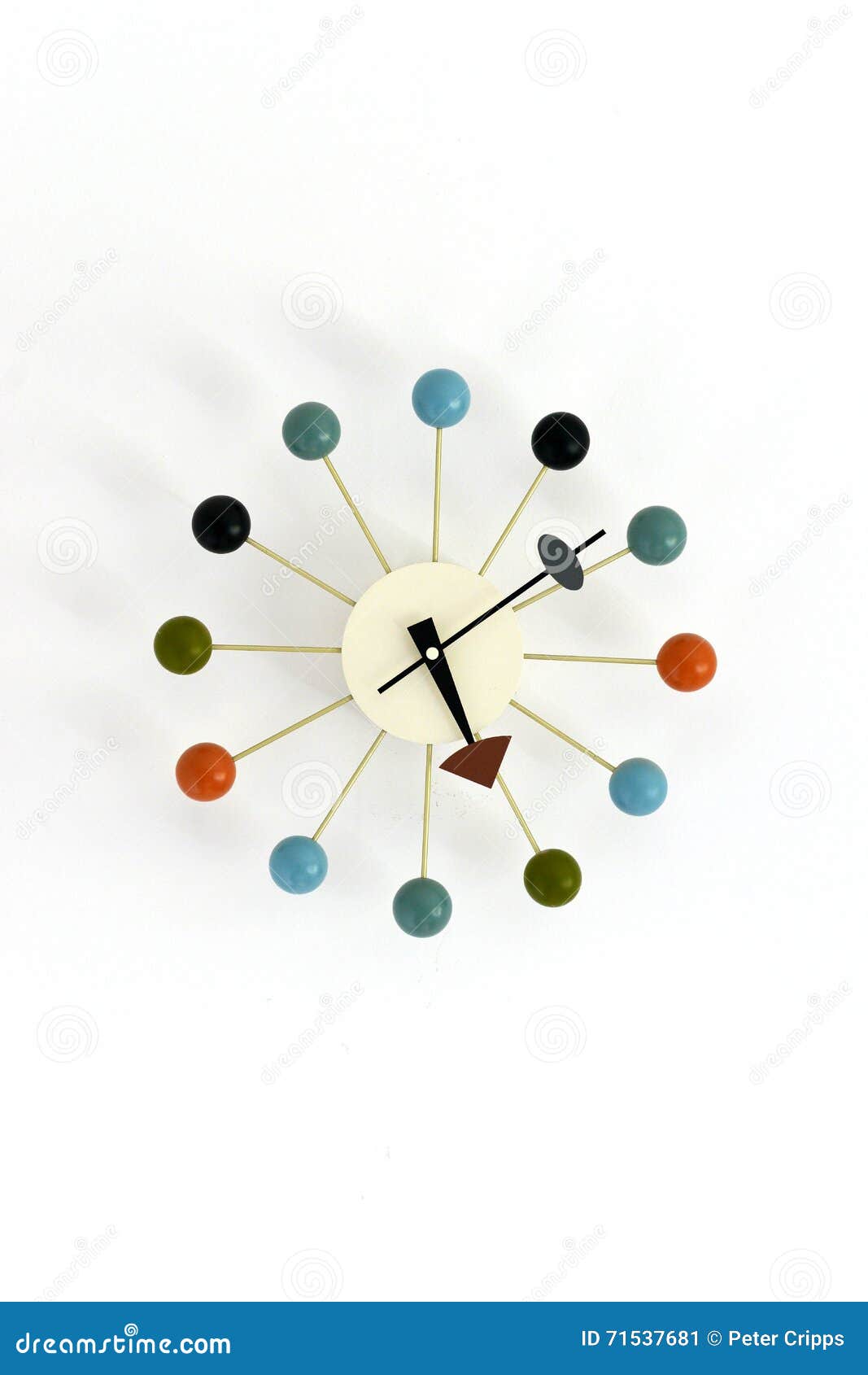 Atomic clock stock image. Image of vintage, clock, white - 71537681