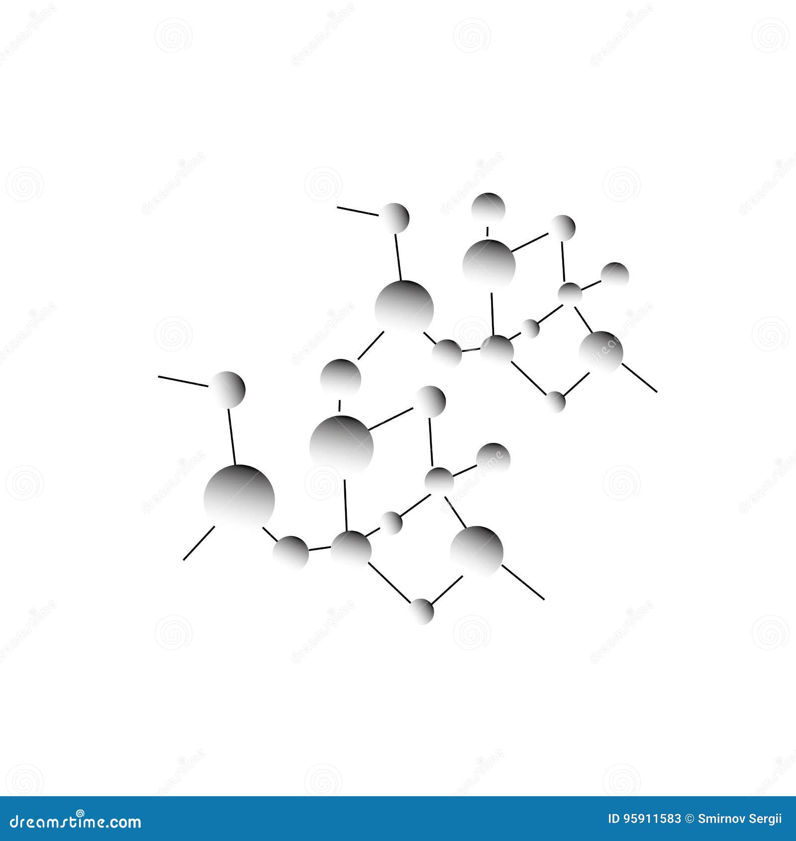 Atomic Compound of DNA Chemical Compounds Stock Illustration ...