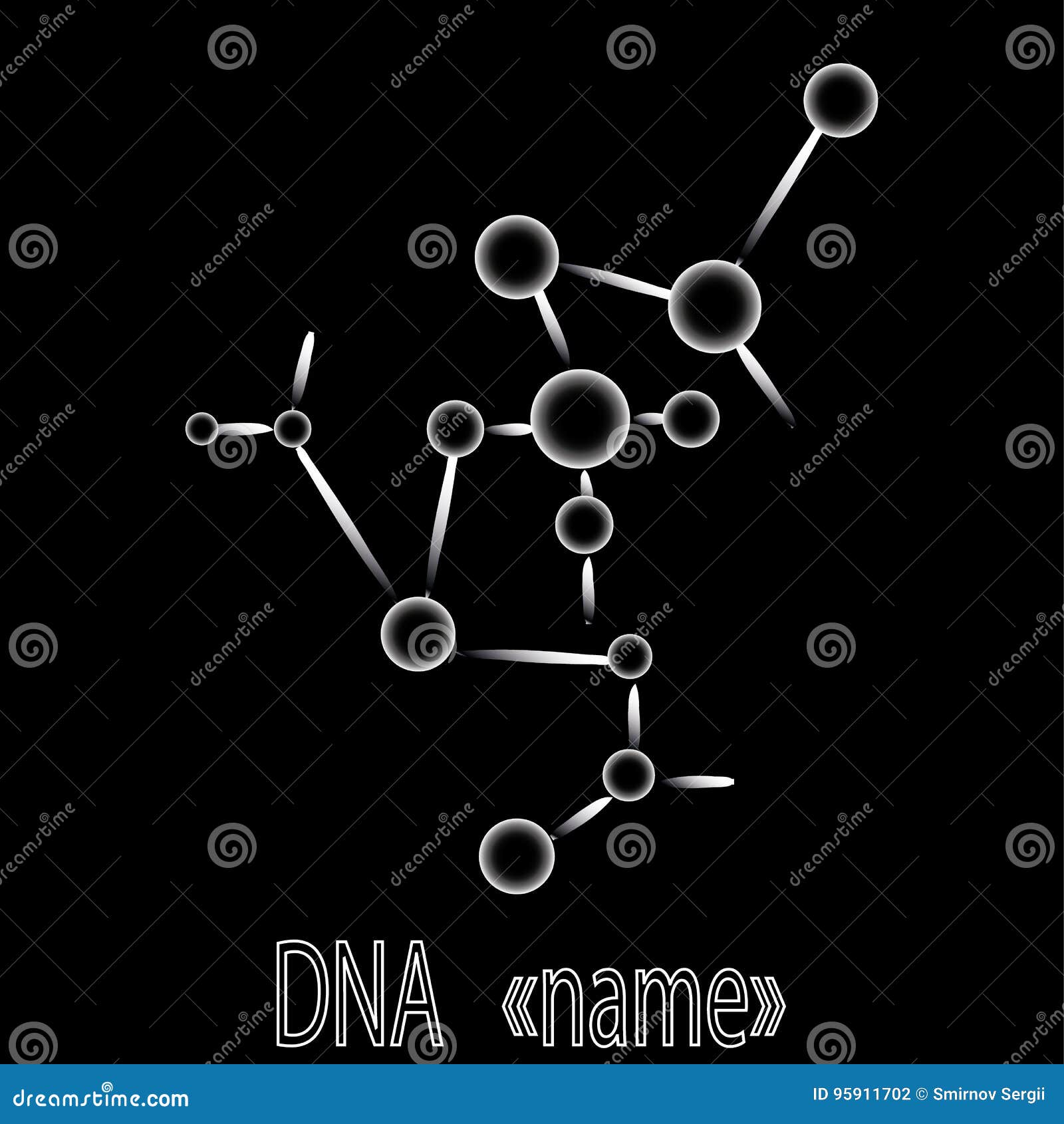 Atomic Compound of DNA Chemical Compounds Stock Illustration ...