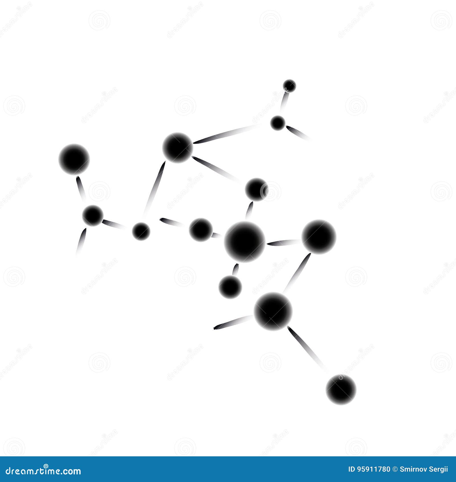 Atomic Compound of DNA Chemical Compounds Stock Illustration ...