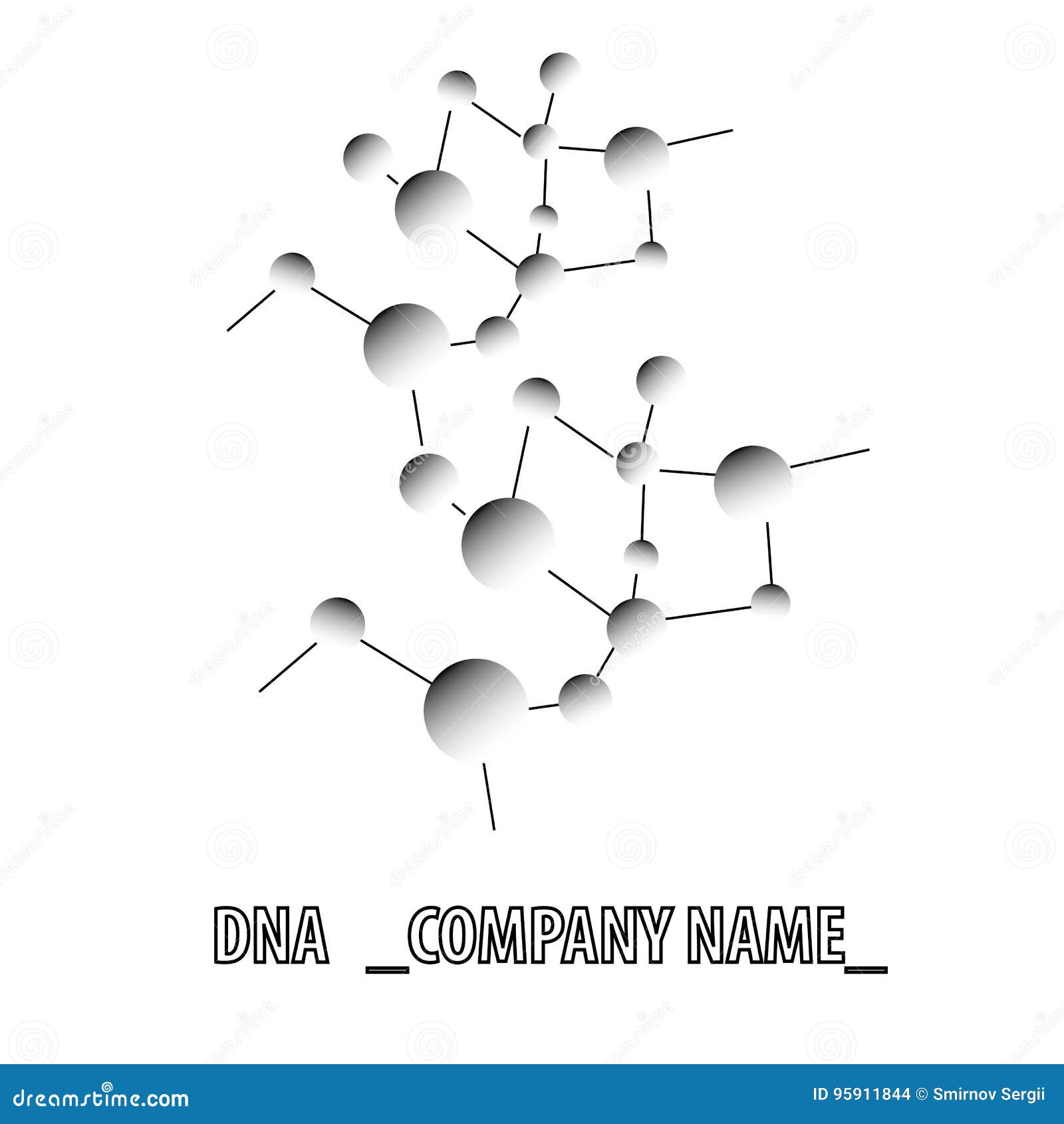 Atomic Compound of DNA Chemical Compounds Stock Illustration ...