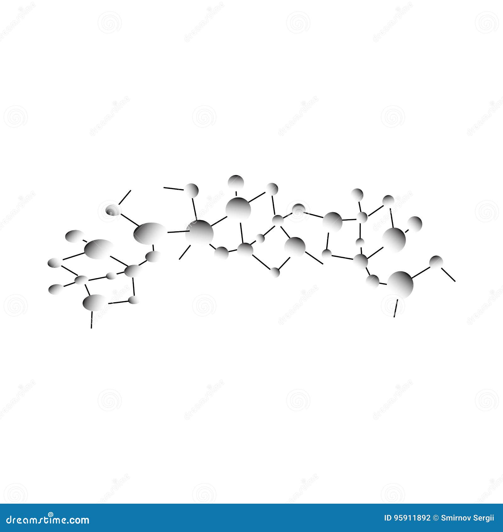 Atomic Compound of DNA Chemical Compounds Stock Illustration ...