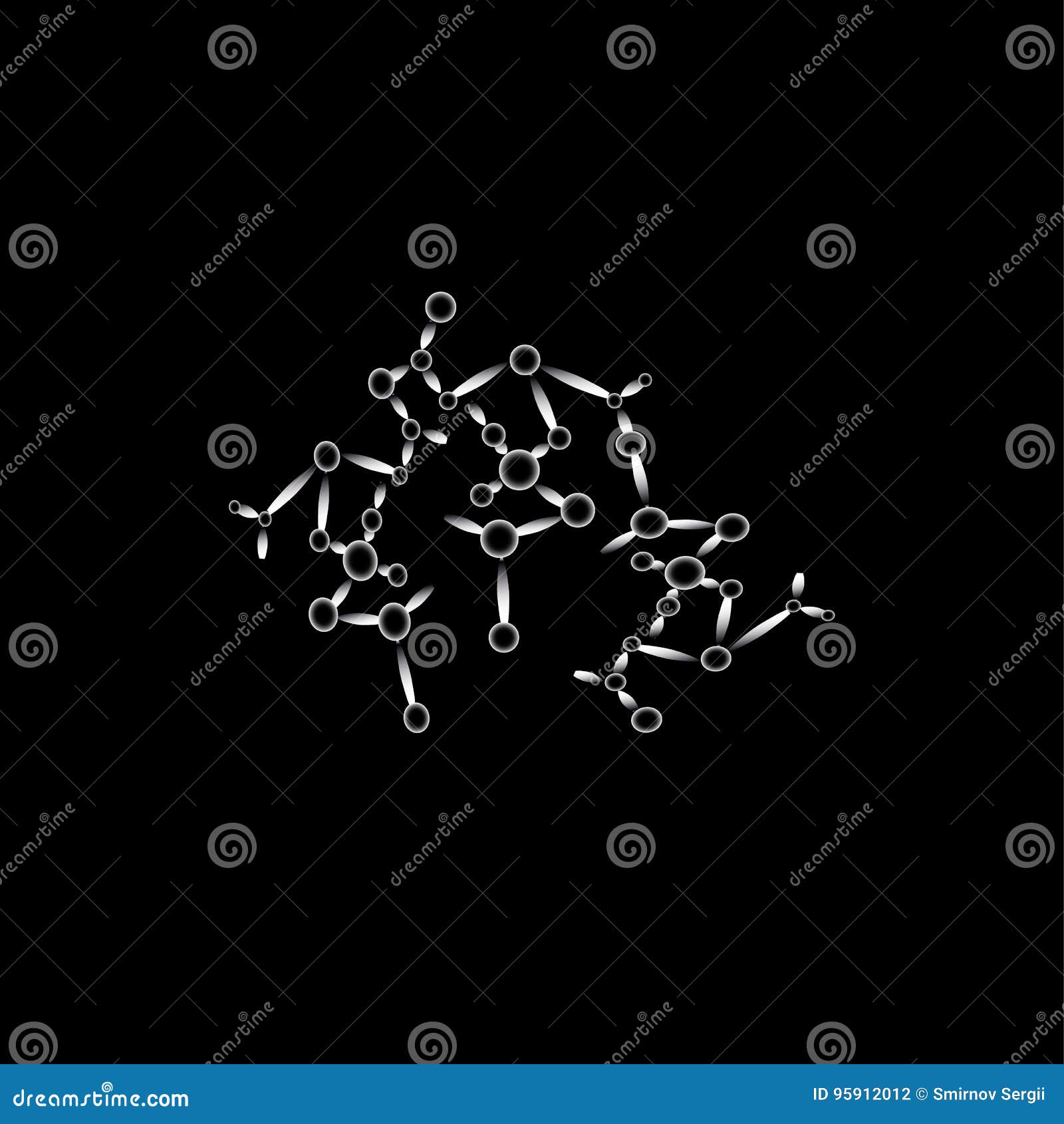 Atomic Compound of DNA Molecules Stock Illustration - Illustration of ...
