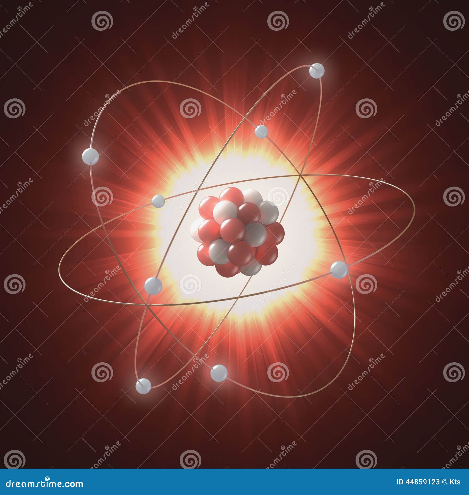 Atomic stock illustration. Illustration of neutron, fusion - 44859123