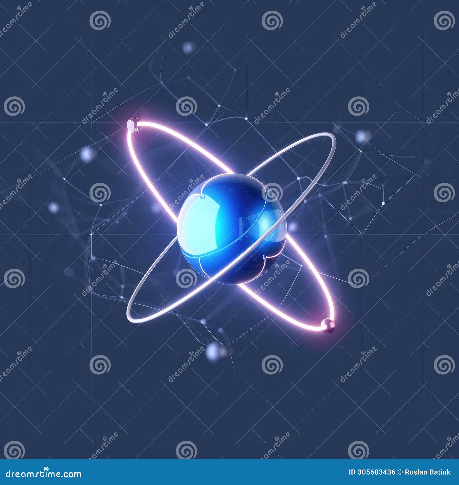 Atomic Dance: Subatomic Realm, Electrons, Neutrons, and Protons Orbit a ...