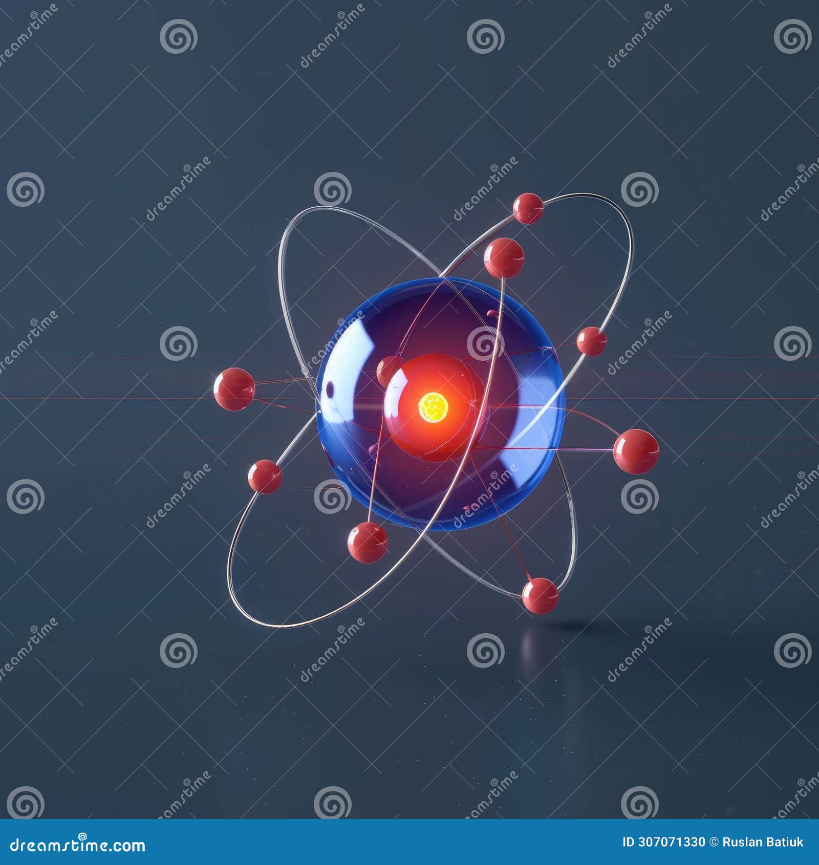 Atomic Dance: Subatomic Realm, Electrons, Neutrons, and Protons Orbit a ...