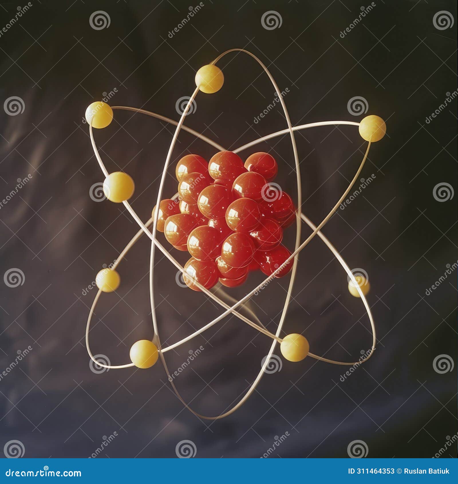 Atomic Dance: Subatomic Realm, Electrons, Neutrons, and Protons Orbit a ...