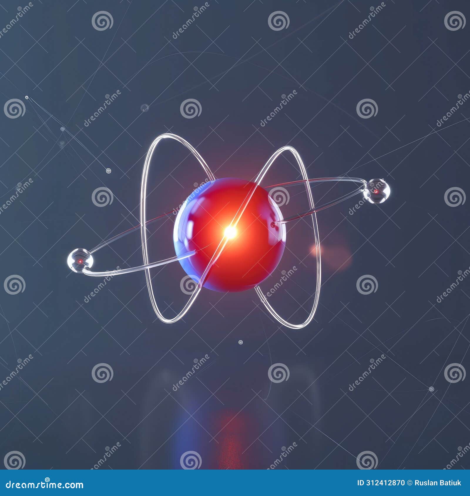Atomic Dance: Subatomic Realm, Electrons, Neutrons, and Protons Orbit a ...
