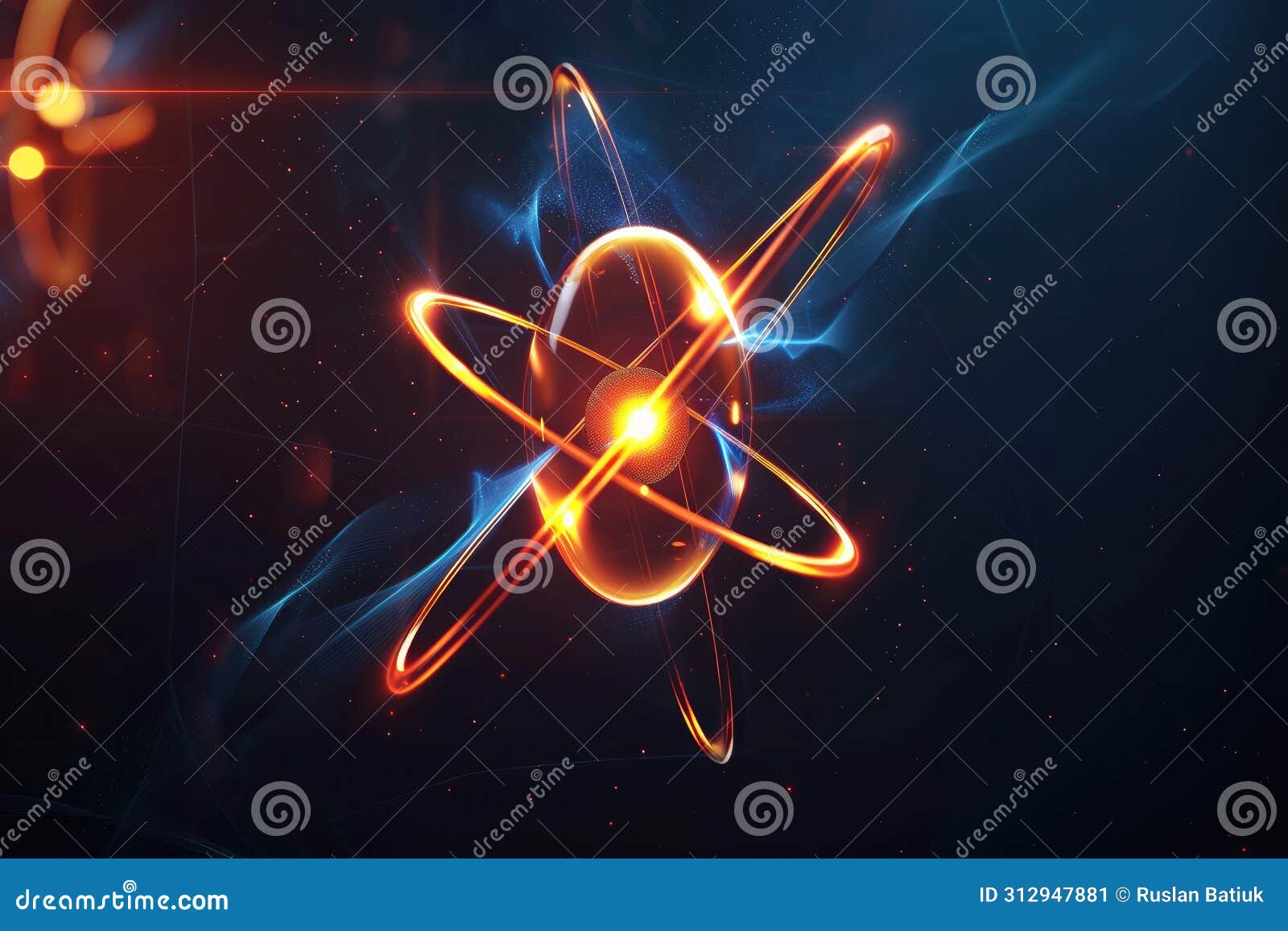 Atomic Dance: Subatomic Realm, Electrons, Neutrons, And Protons Orbit A ...