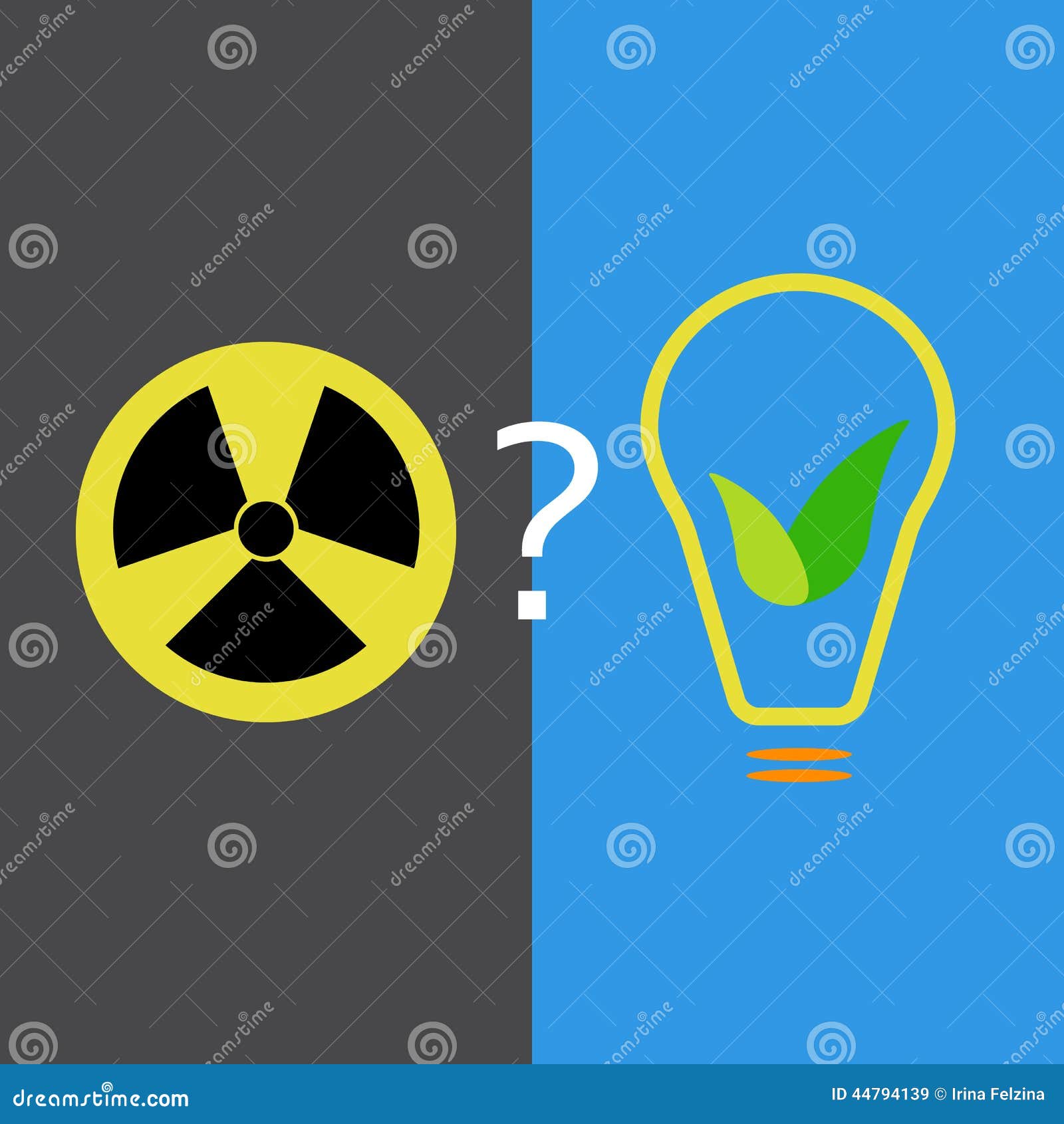 Atomic and Eco-friendly Energy Sources Stock Vector - Illustration of ...