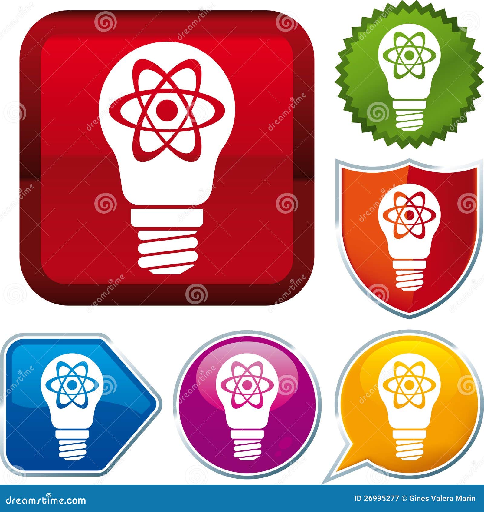 Atomic energy icon stock vector. Illustration of digital - 26995277