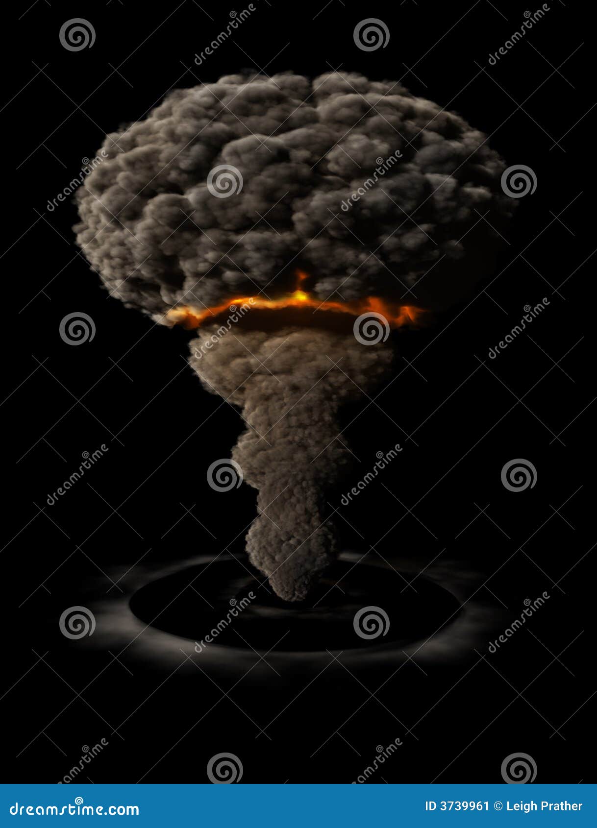 Atomic explosion stock illustration. Illustration of bomb - 3739961