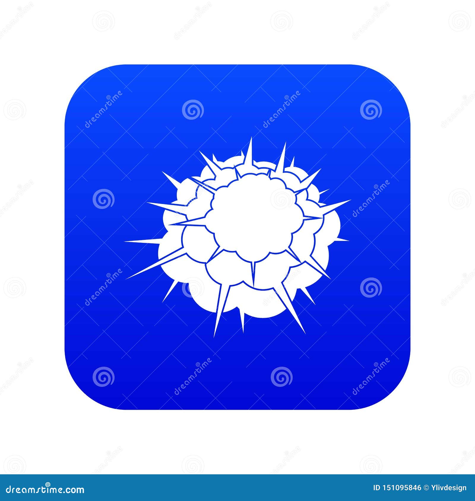 Atomic Explosion Icon Digital Blue Stock Vector - Illustration of ...
