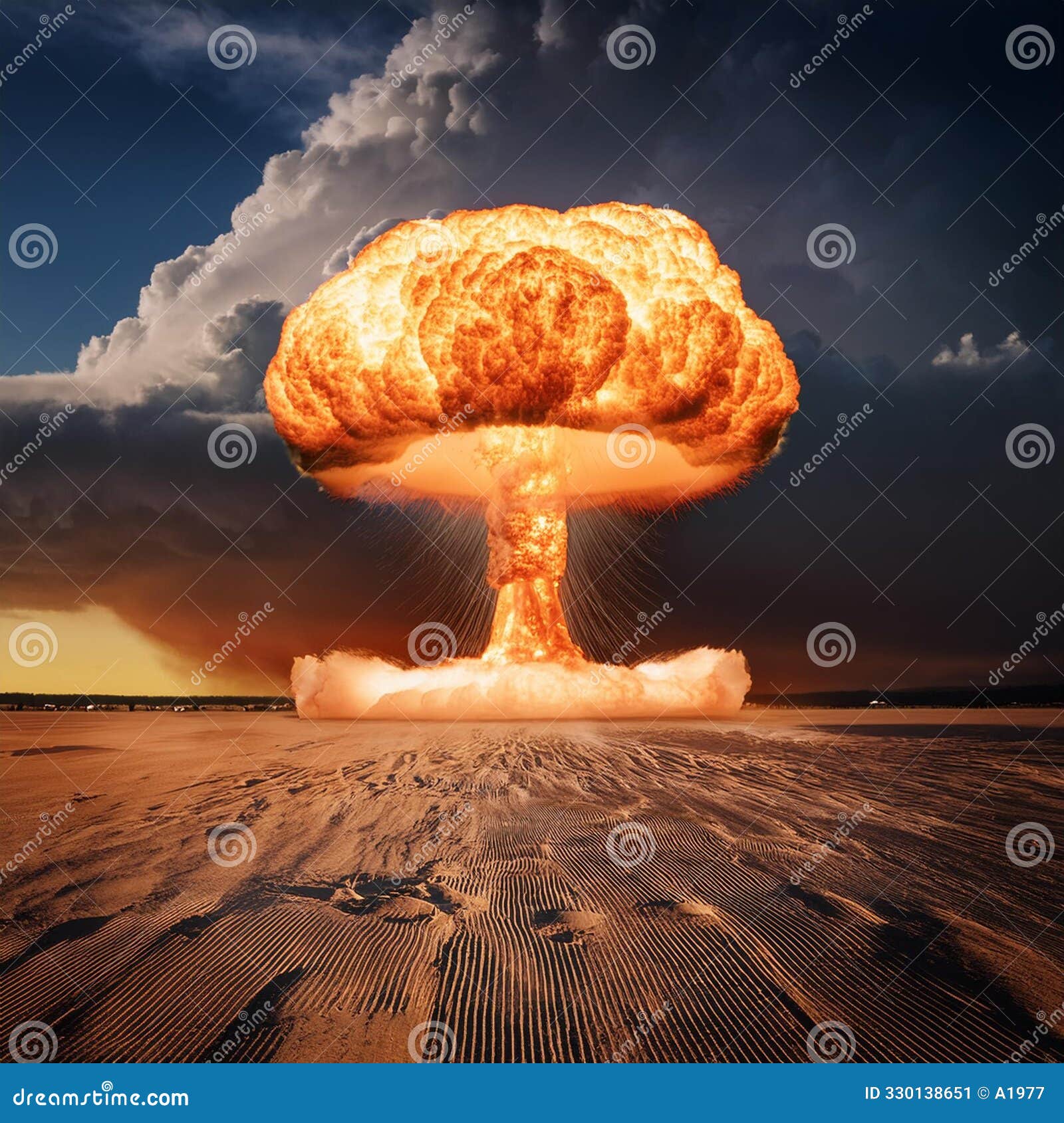 Atomic Explosion Mushroom On Planet Earth Royalty-Free Stock Photo ...