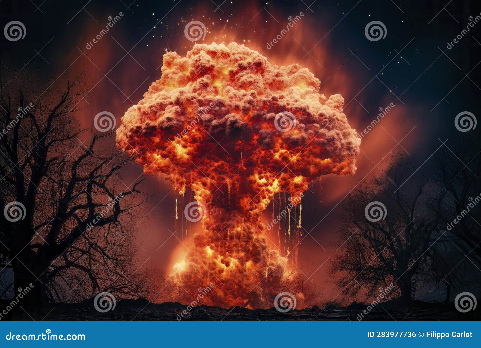 Atomic Explosion: Power and Destruction Stock Photo - Image of warfare ...
