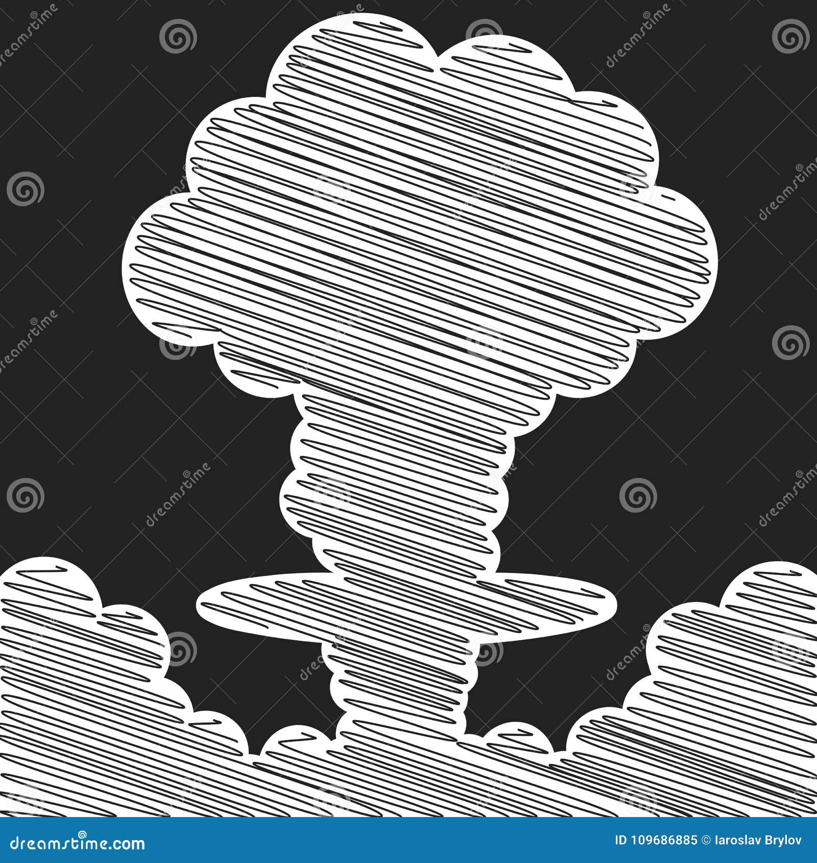 Atomic Explosion Vector Clip Art. Stock Vector - Illustration of blow ...