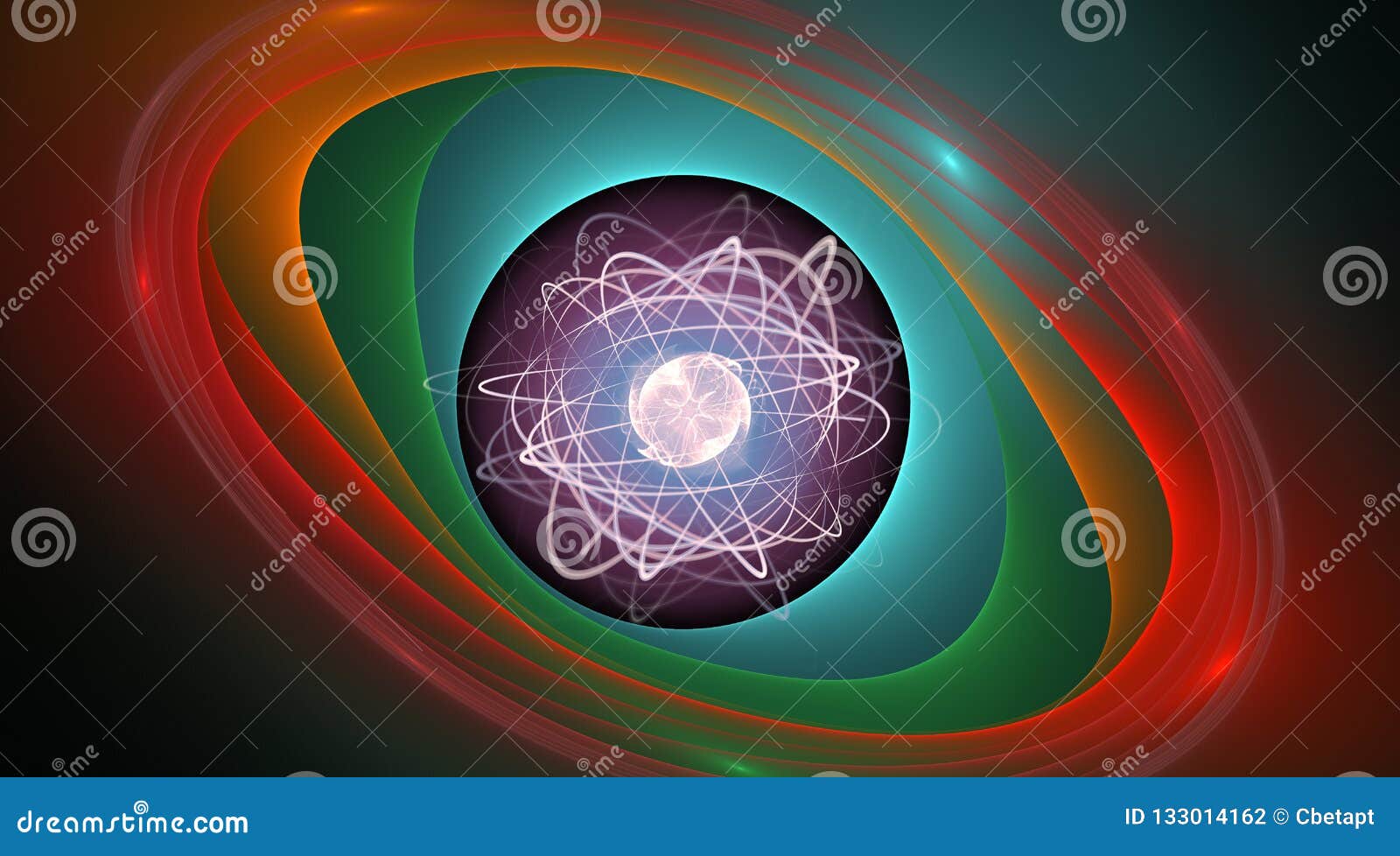 Atomic Fantasy, Abstract Background of Science and Technology Stock ...