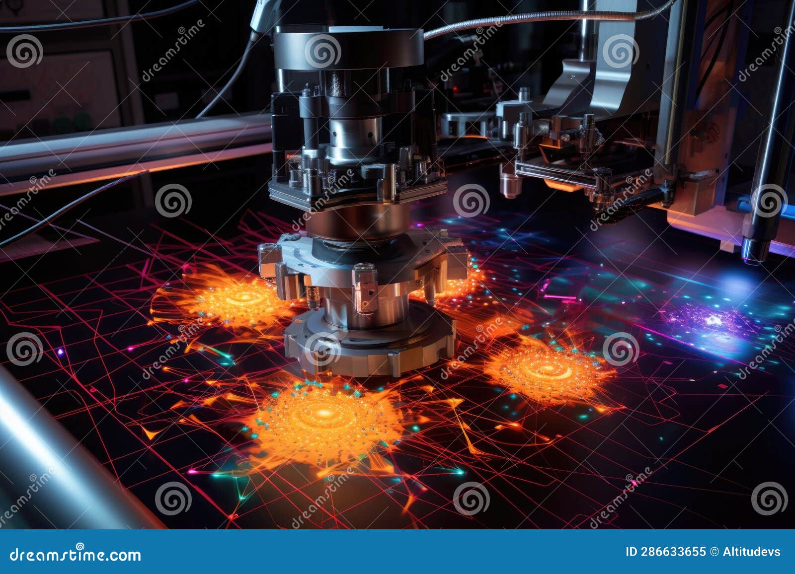 Atomic Force Microscope Examining Nanomaterial Stock Image - Image of ...