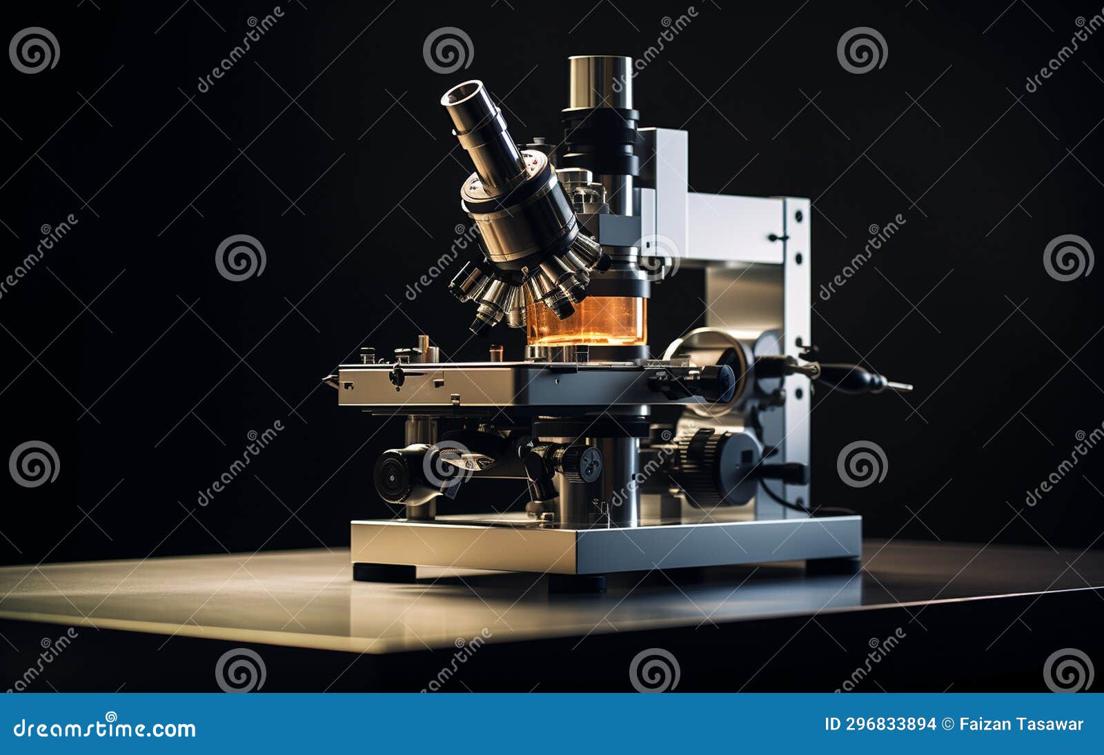 Microscope And Atomic Orbitals Vector Icon | CartoonDealer.com #150691495