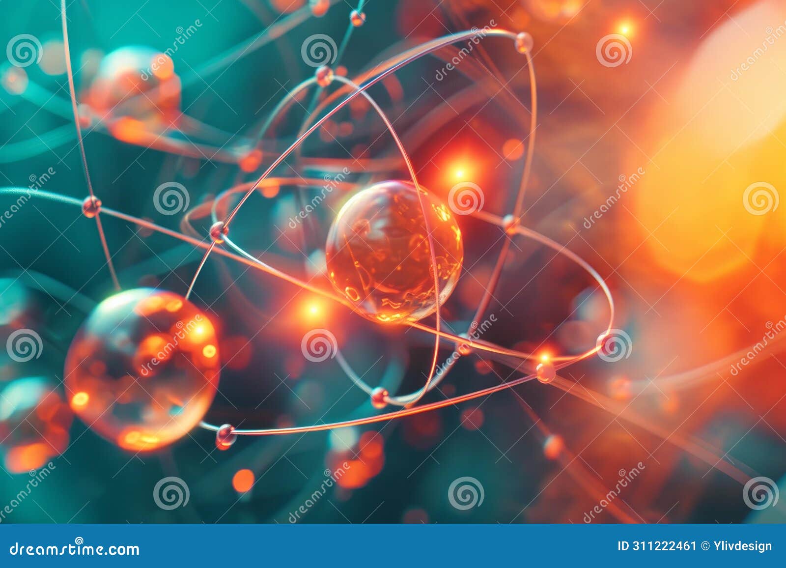Atomic Future Structure. Generate AI Stock Image - Image of neutron ...