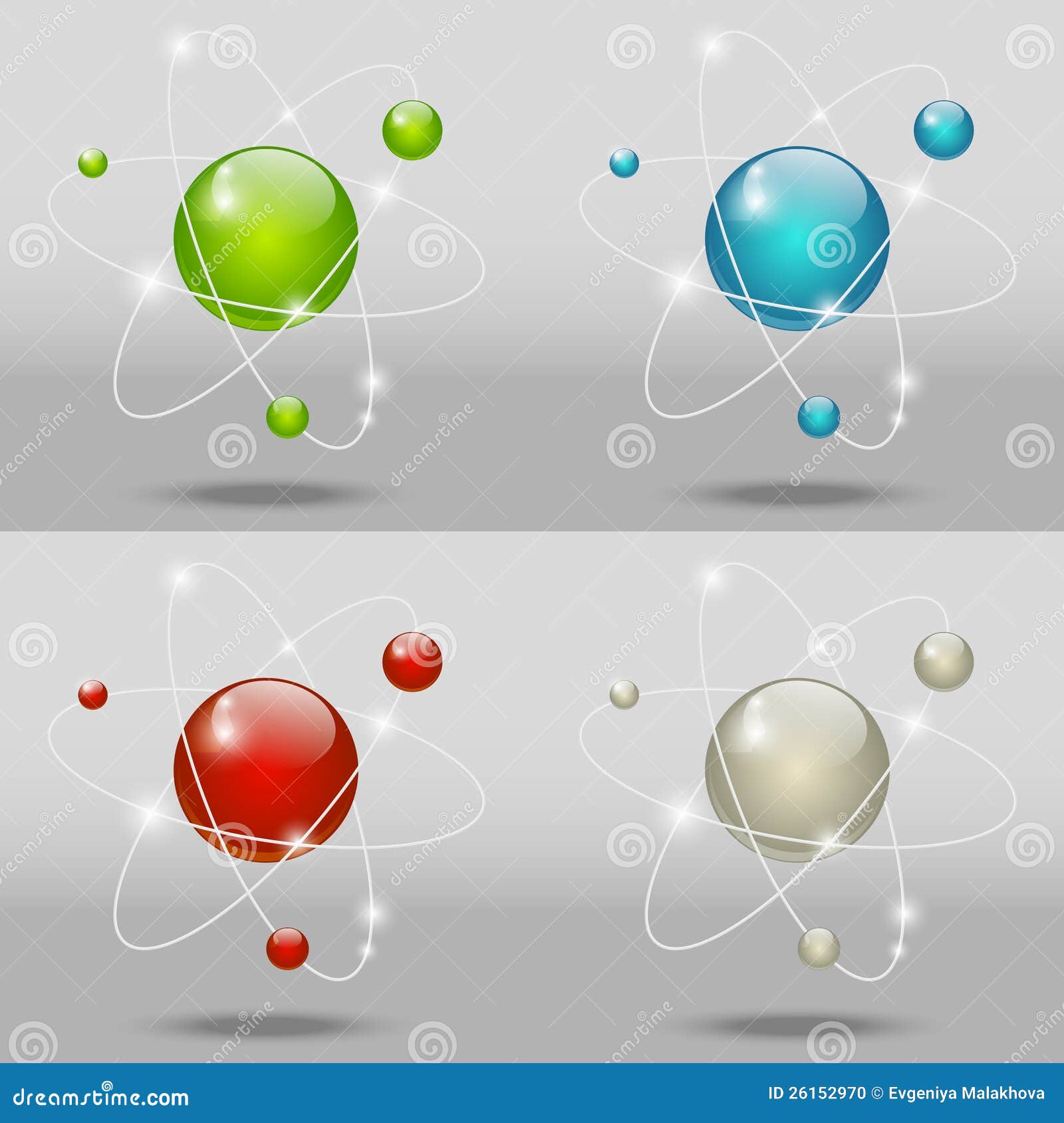 Atomic icons stock vector. Illustration of circle, glowing - 26152970