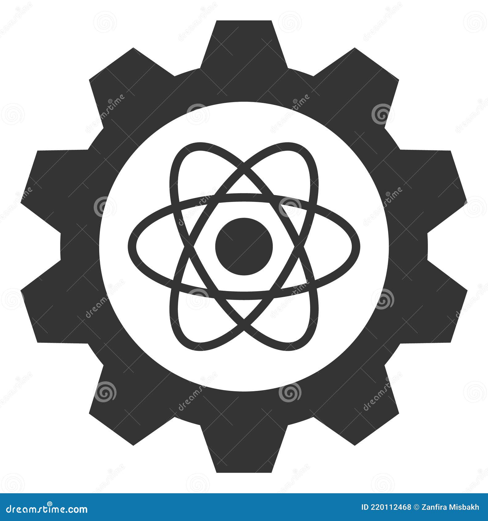 Atomic Industry Vector Icon Illustration Stock Vector - Illustration of ...