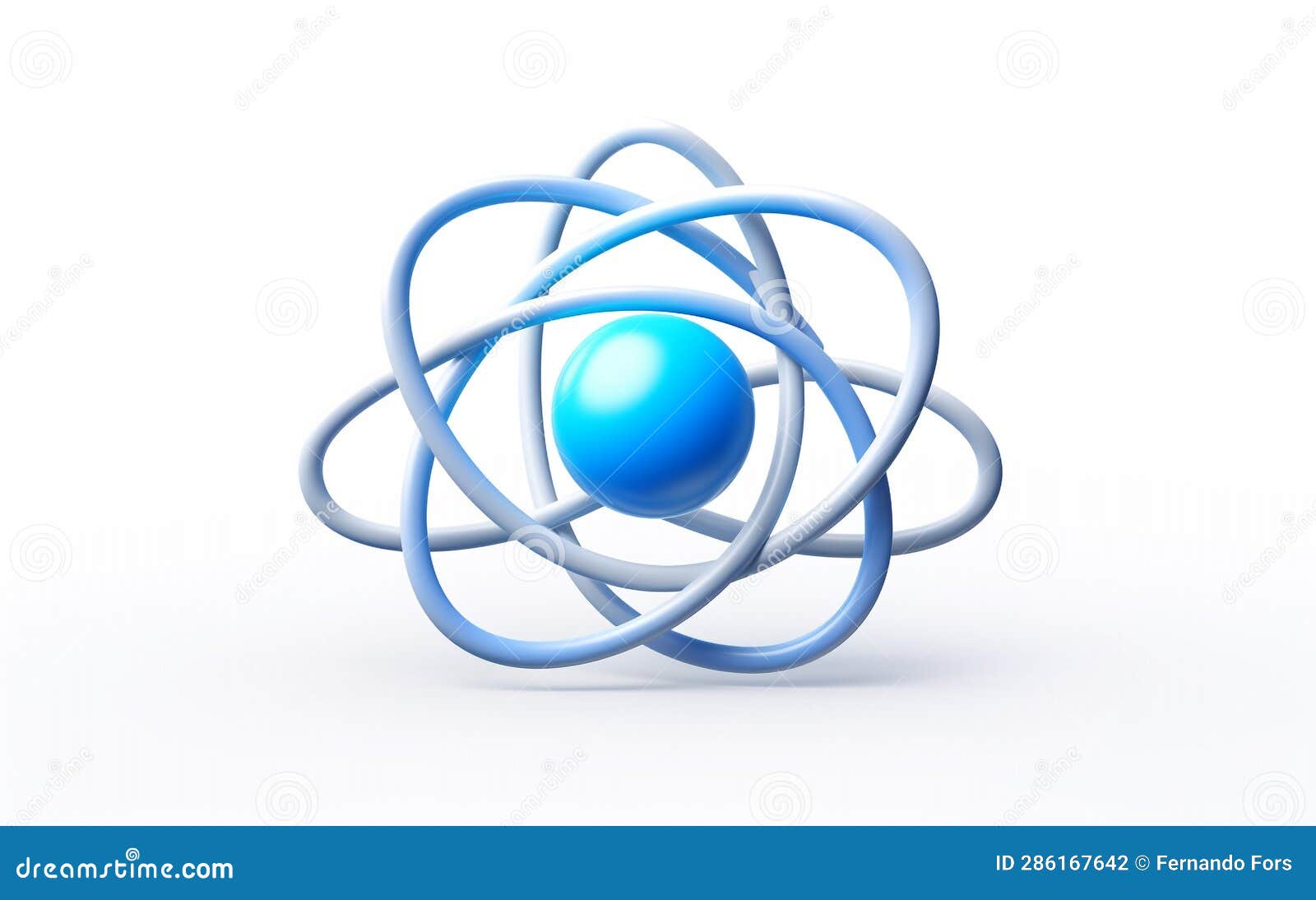 Atomic Insight: Isolated 3D Atom Illustration Stock Photo - Image of ...