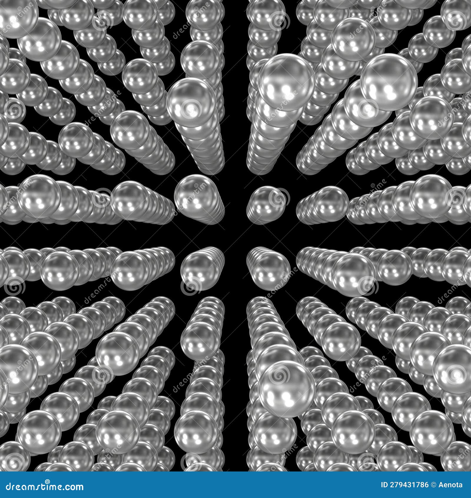 Atomic Interminable Crystal Cell Stock Illustration - Illustration of ...