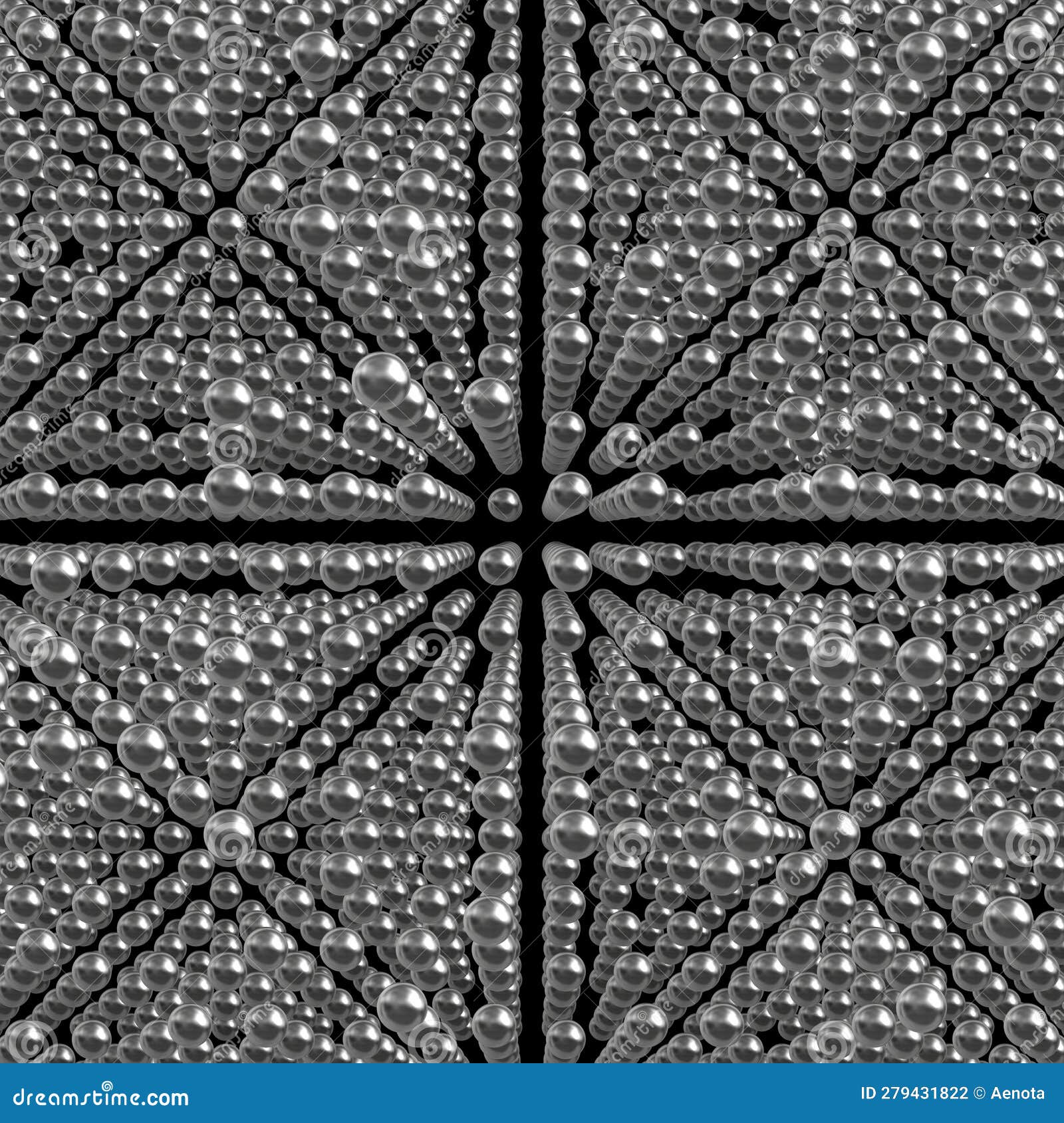 Atomic Interminable Crystal Cell Stock Illustration - Illustration of ...
