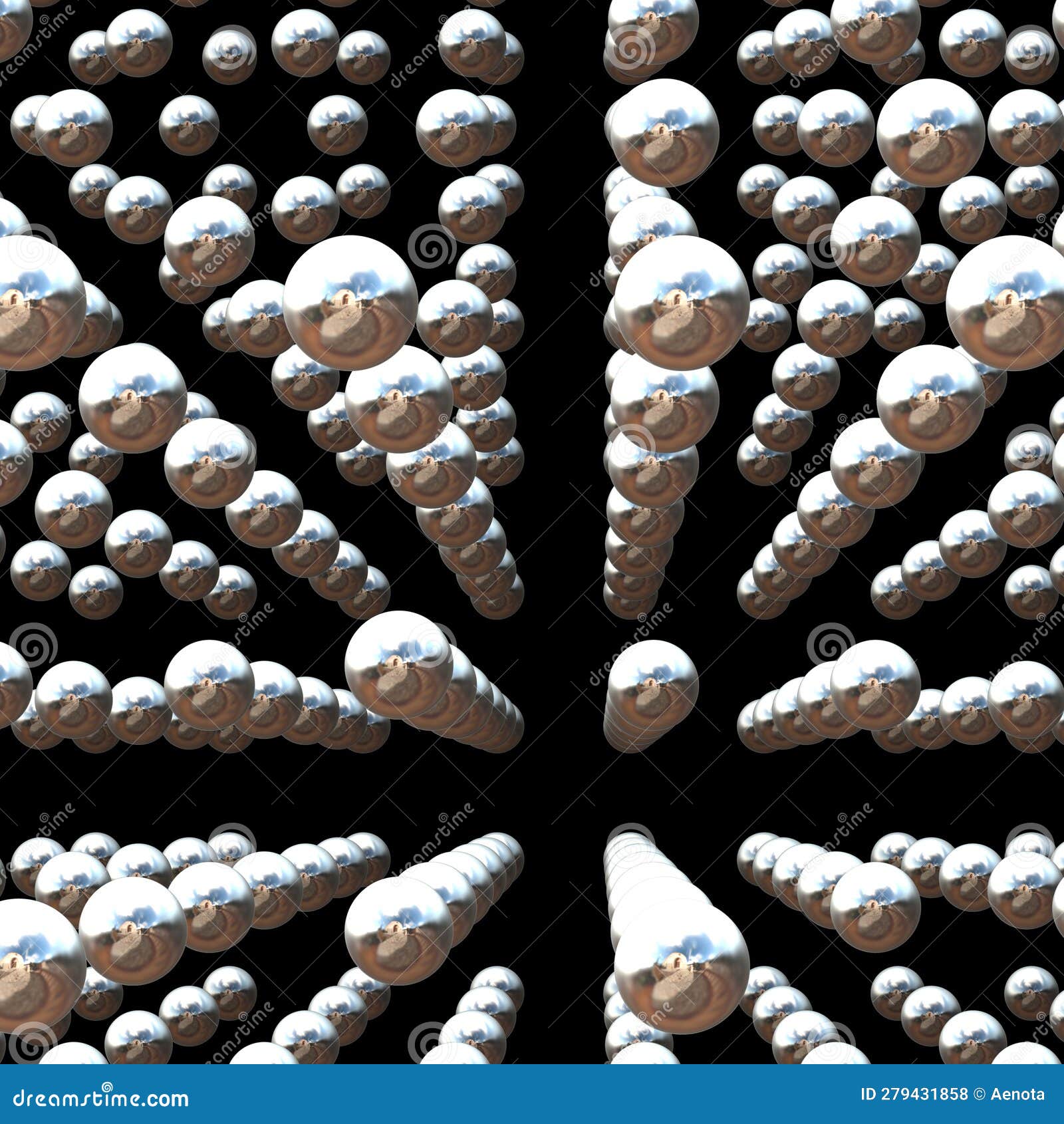 Atomic Interminable Crystal Cell Stock Illustration - Illustration of ...
