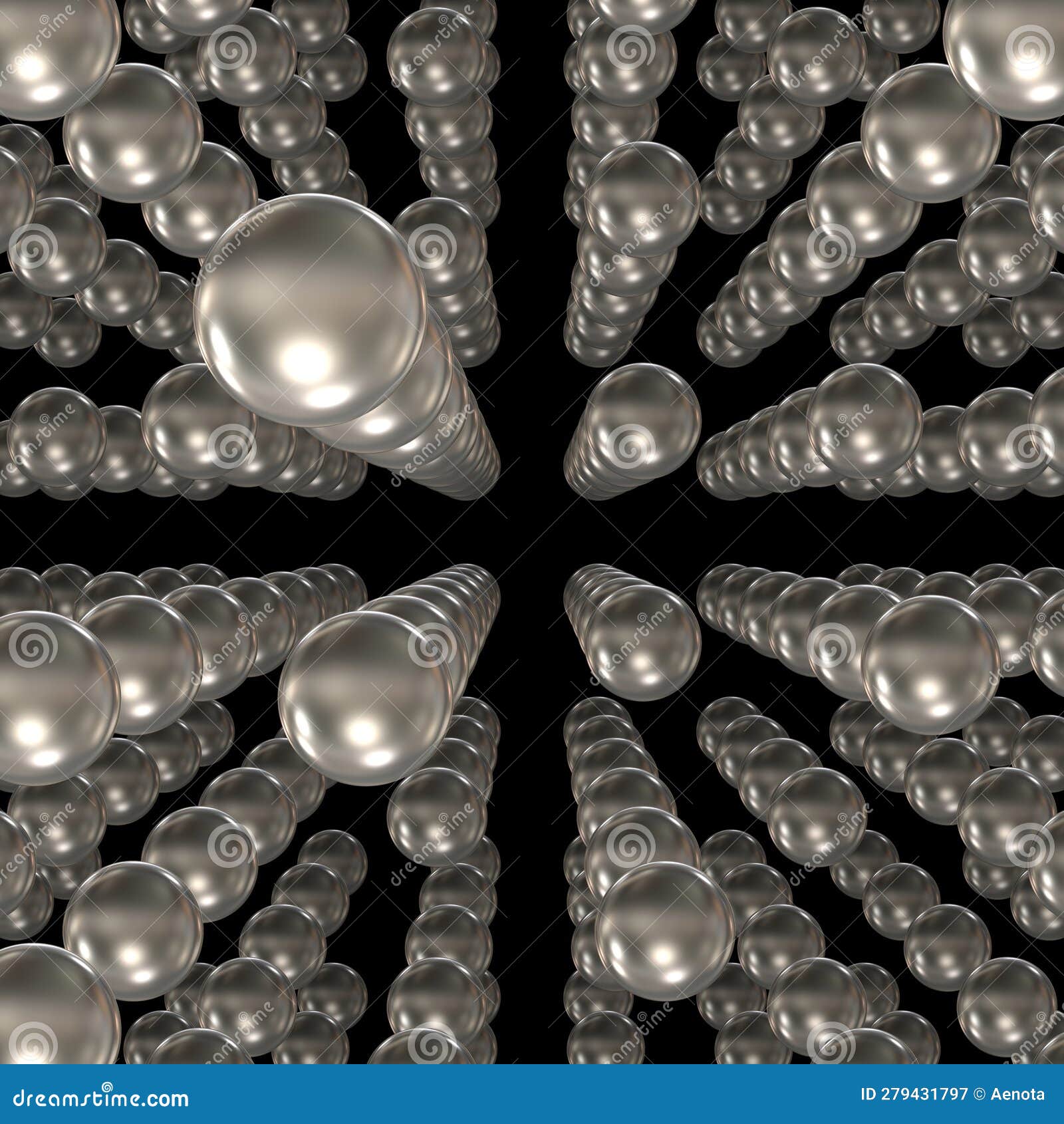 Atomic Interminable Crystal Cell Stock Illustration - Illustration of ...