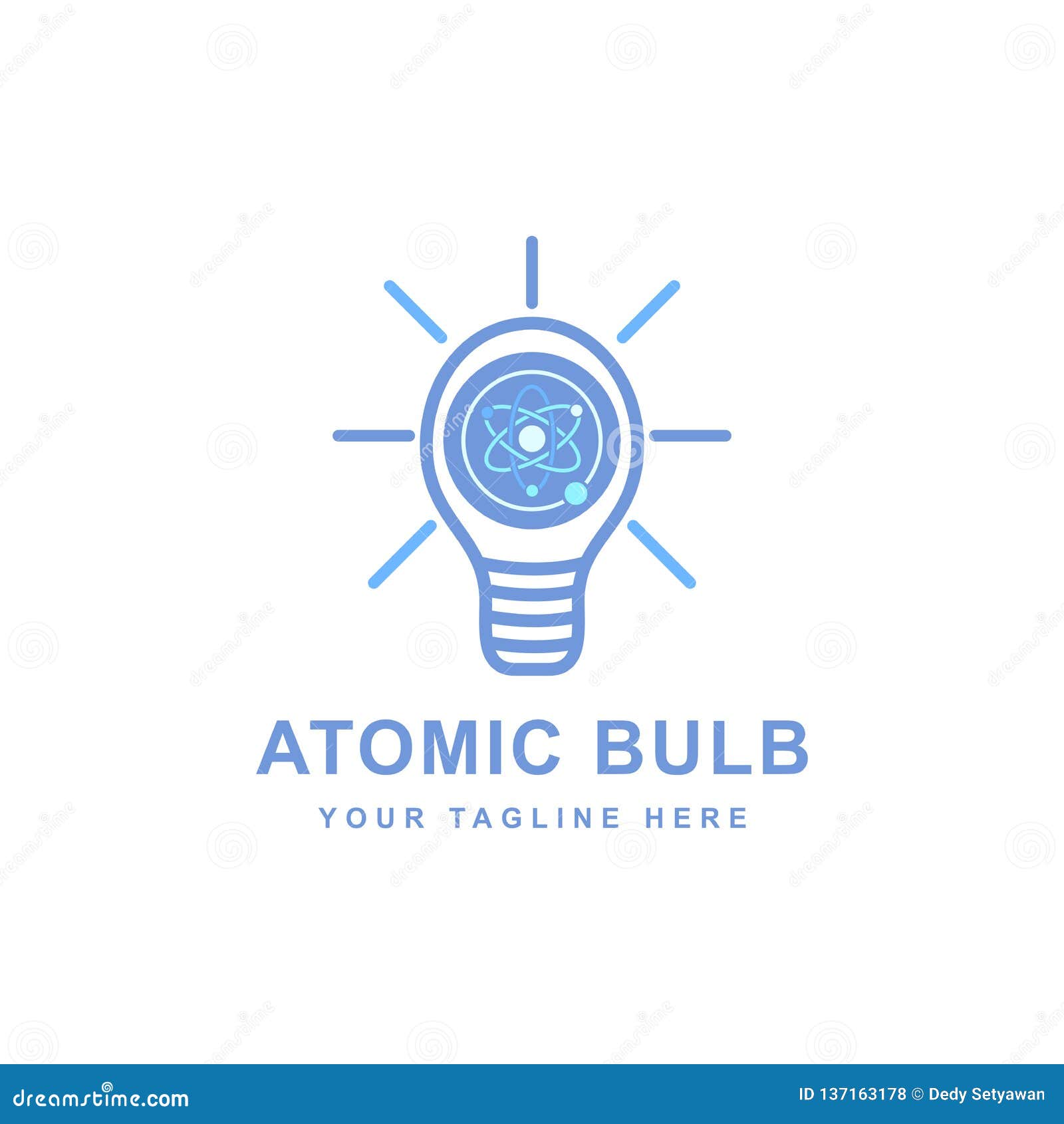 Atomic Logo Design, Electron Particles Cartoon Vector | CartoonDealer ...