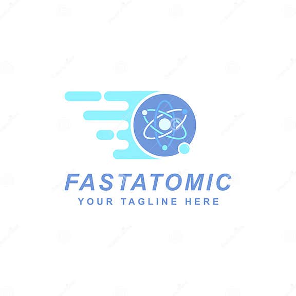 Atomic Logo Design, Electron Particles Stock Vector - Illustration of ...