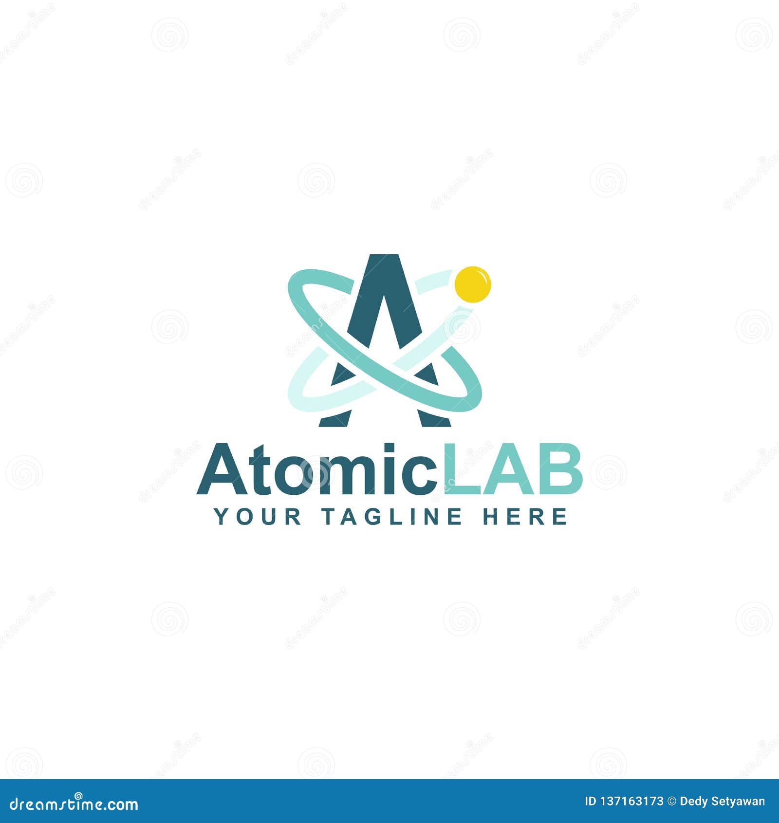 Atomic Logo Design, Electron Particles Stock Vector - Illustration of ...