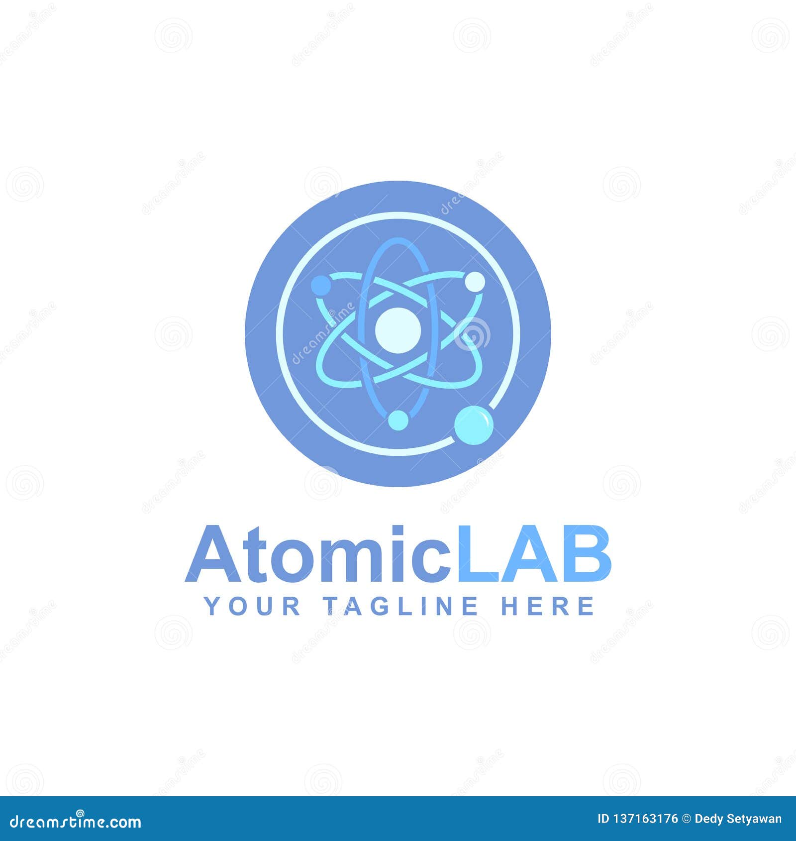 Atomic Logo Design, Electron Particles Stock Vector - Illustration of ...