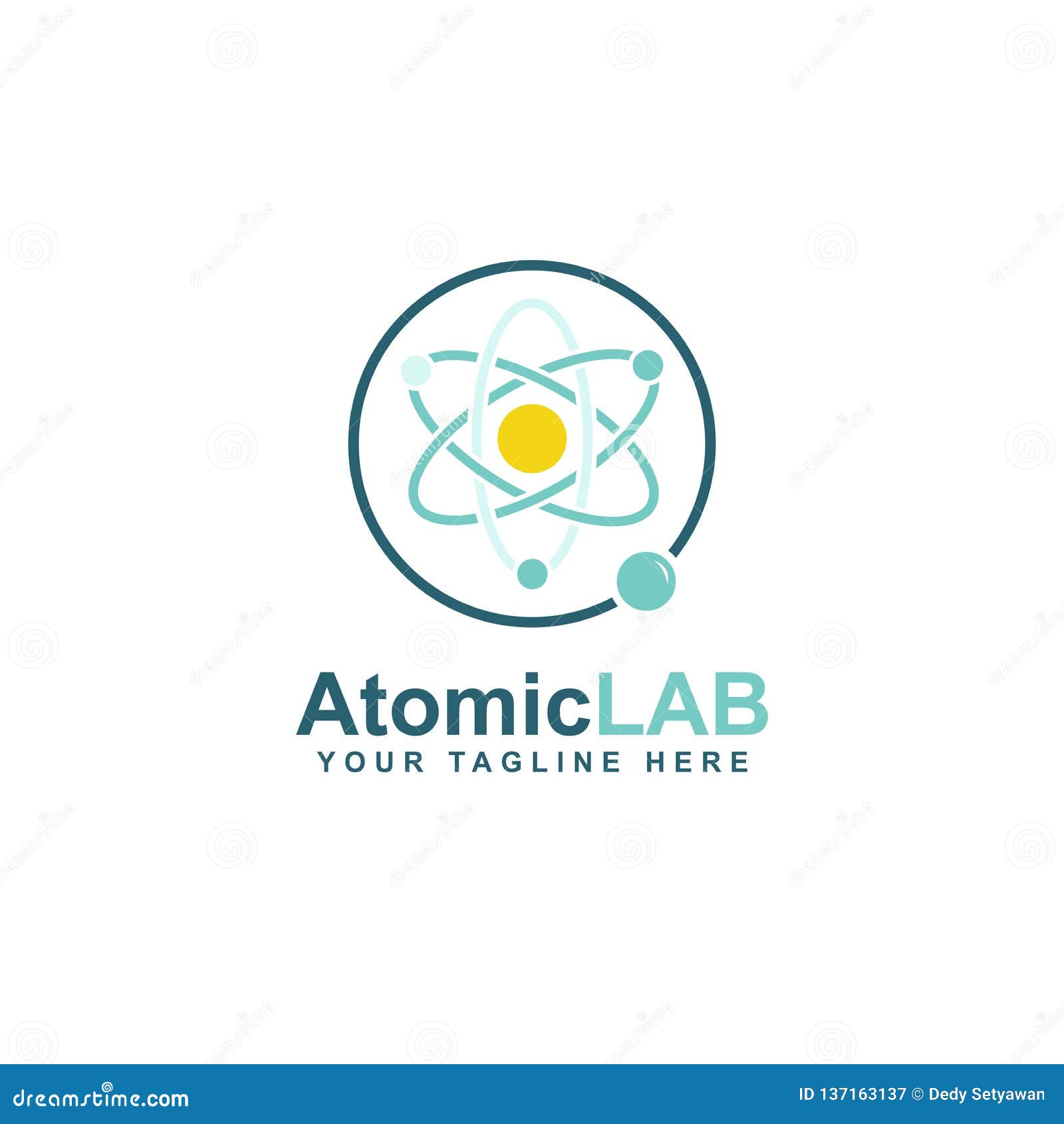Atomic Logo Design, Electron Particles Stock Vector - Illustration of ...
