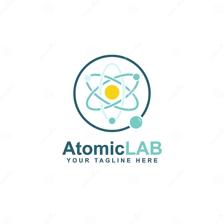 Atomic Logo Design, Electron Particles Stock Vector - Illustration of ...