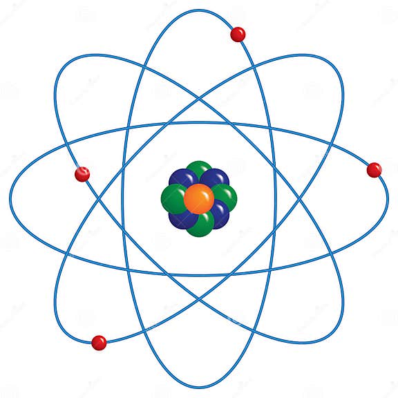 Atomic Model stock vector. Illustration of three, structure - 11965970