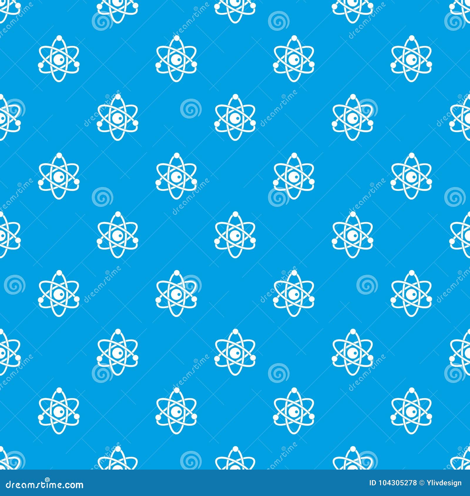 Atomic Model Pattern Seamless Blue Stock Vector - Illustration of ...