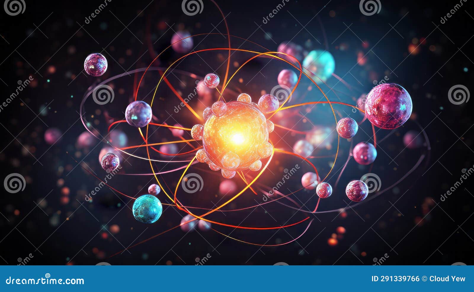 Computer Generated Image of a Group of Spheres Stock Illustration ...