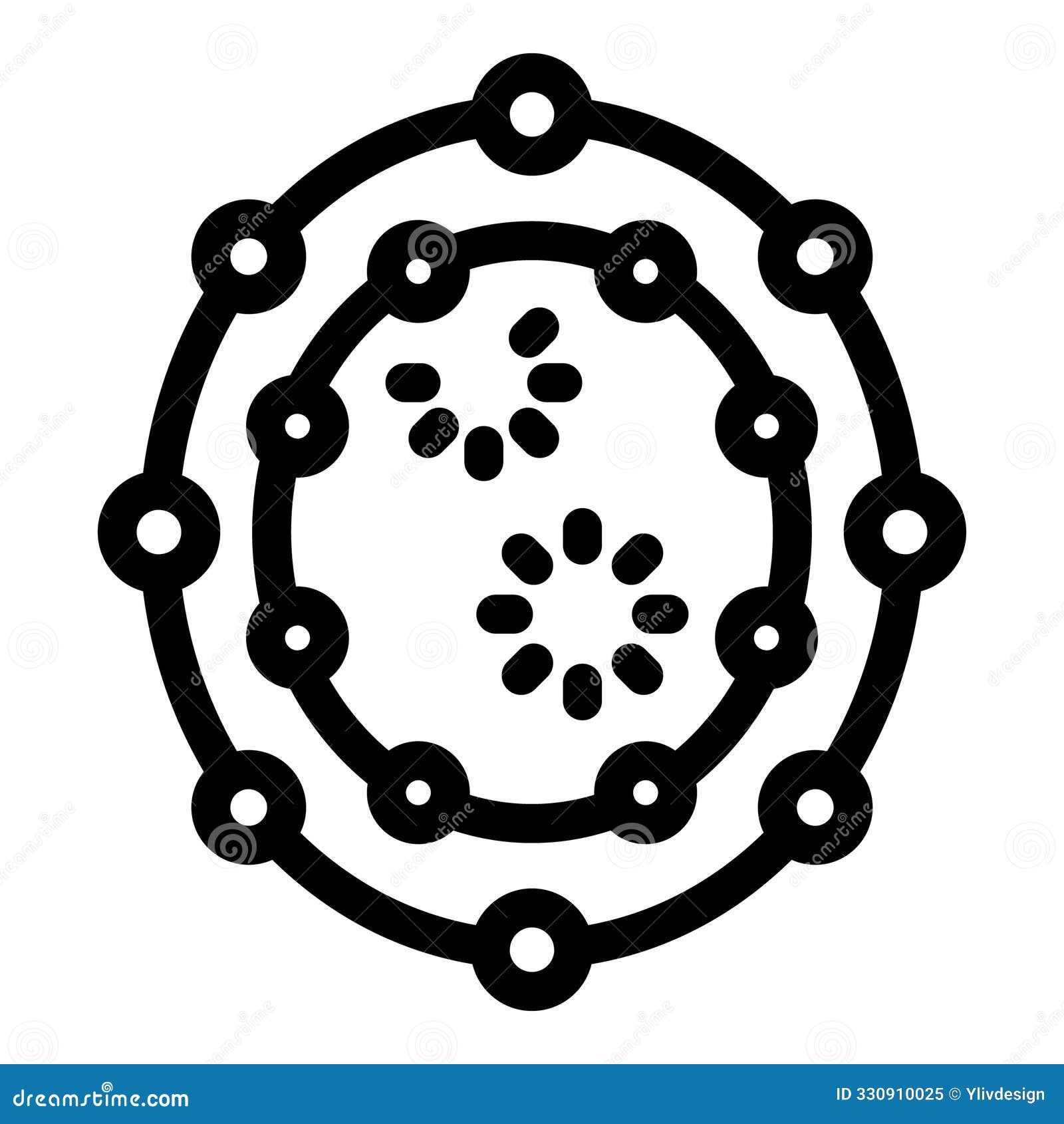 Atomic Model Showing Electrons Orbiting Around Nucleus Stock ...